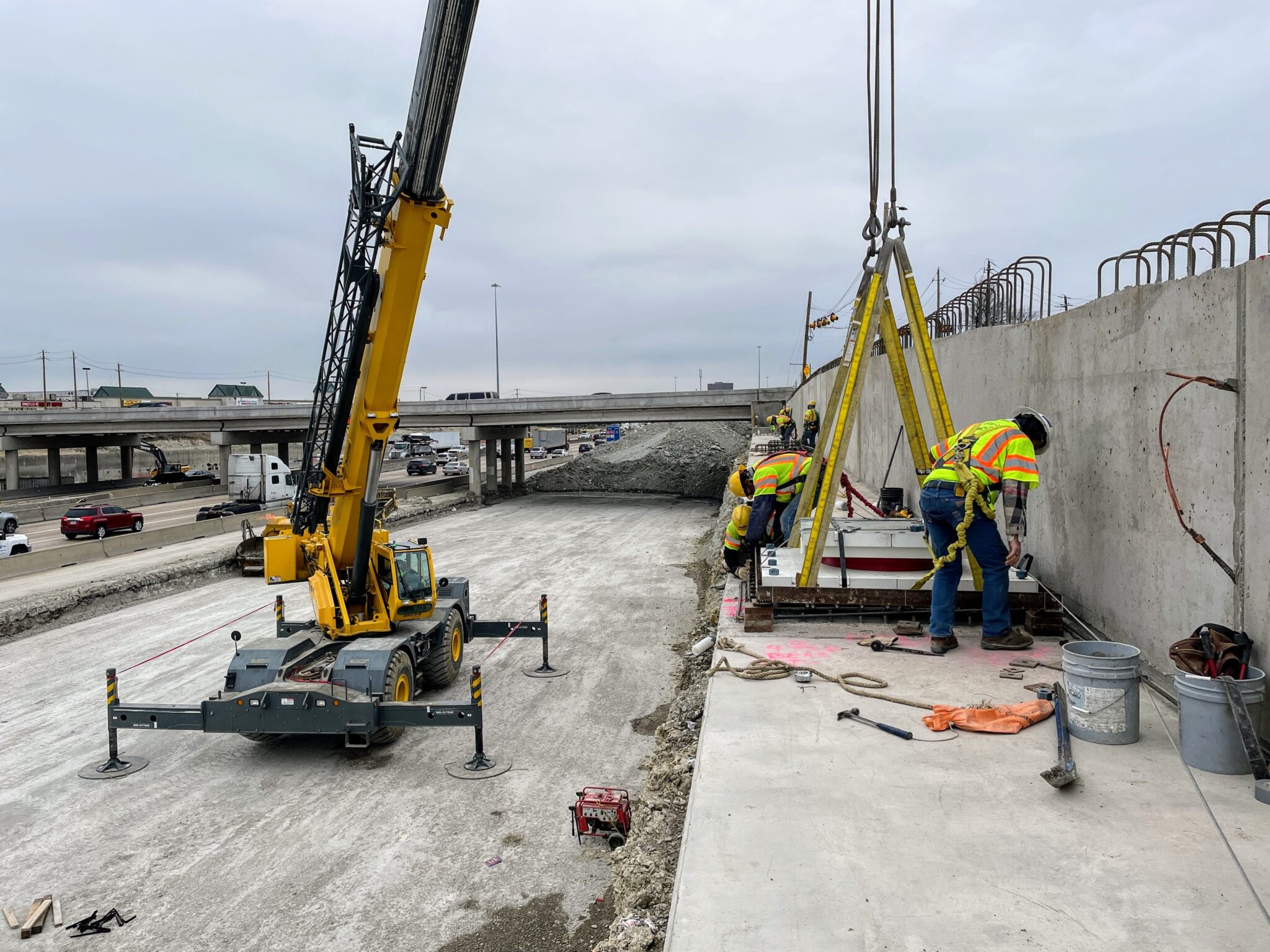Skillman Street Arch Bridge over I-635 on the East side of the Dallas ...